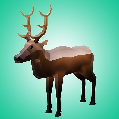 3D model Elk Low Poly VR / AR / low-poly | CGTrader