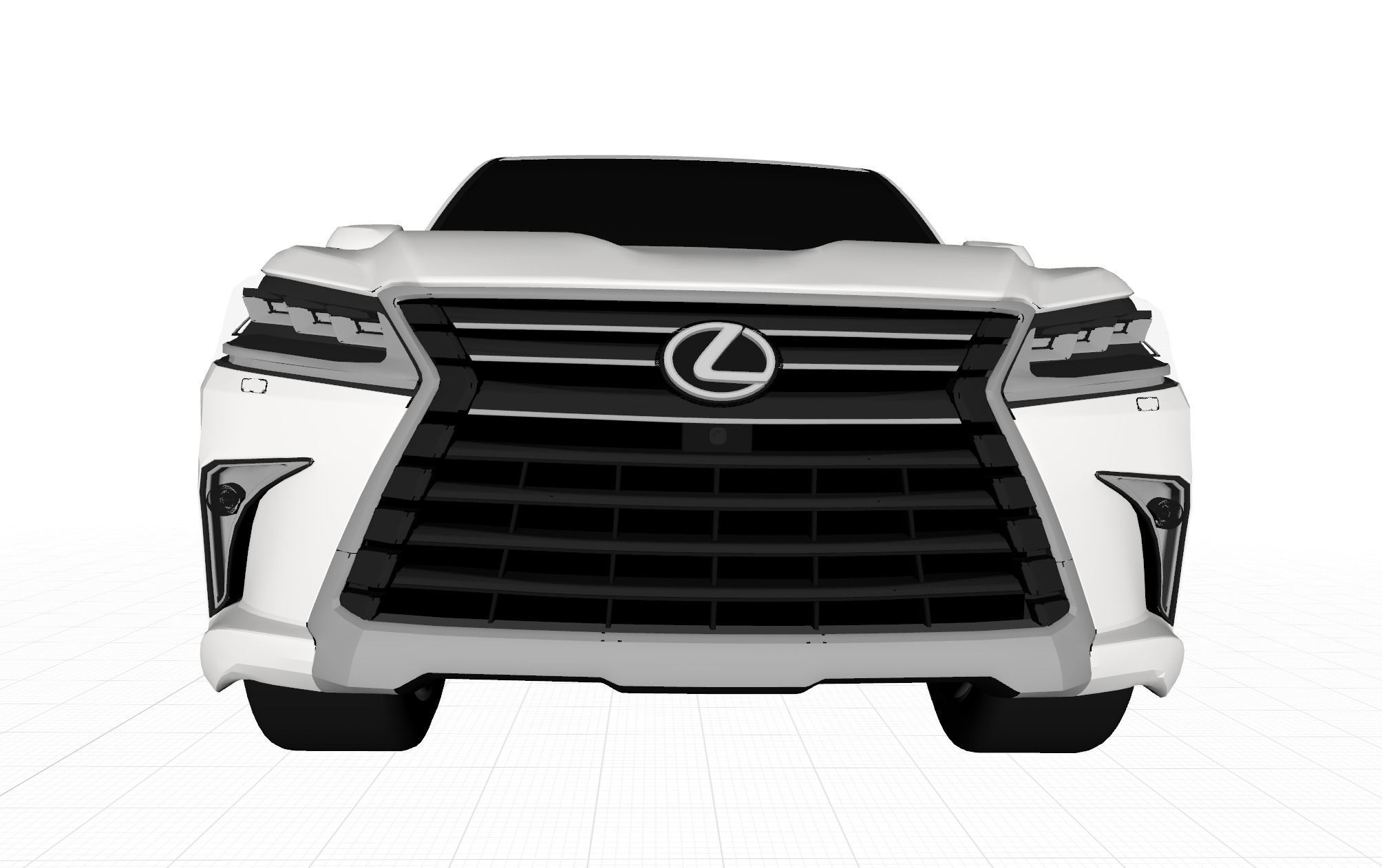 White SUV free 3D model | CGTrader