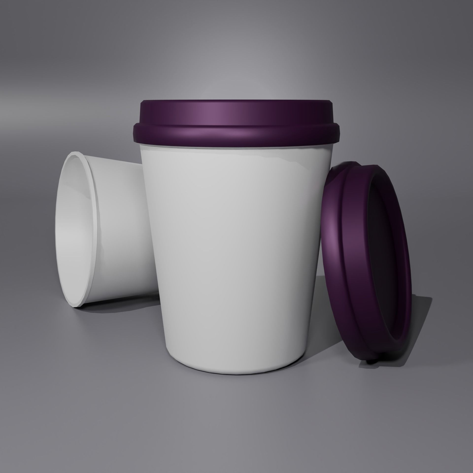 Cup Model Packeging No Texture model Mockups 3D model | CGTrader