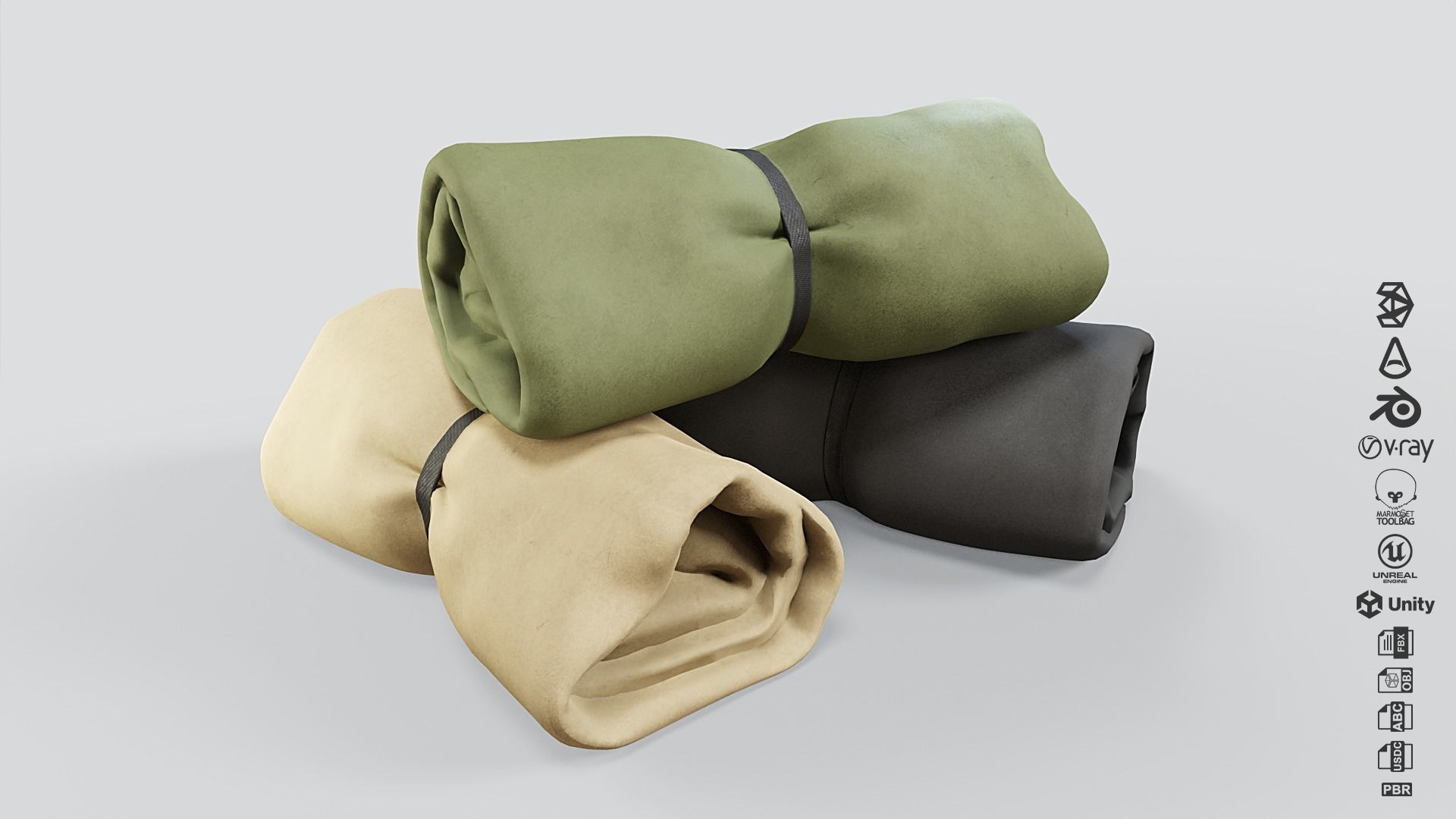 3D model Rolled Cloth VR / AR / low-poly | CGTrader
