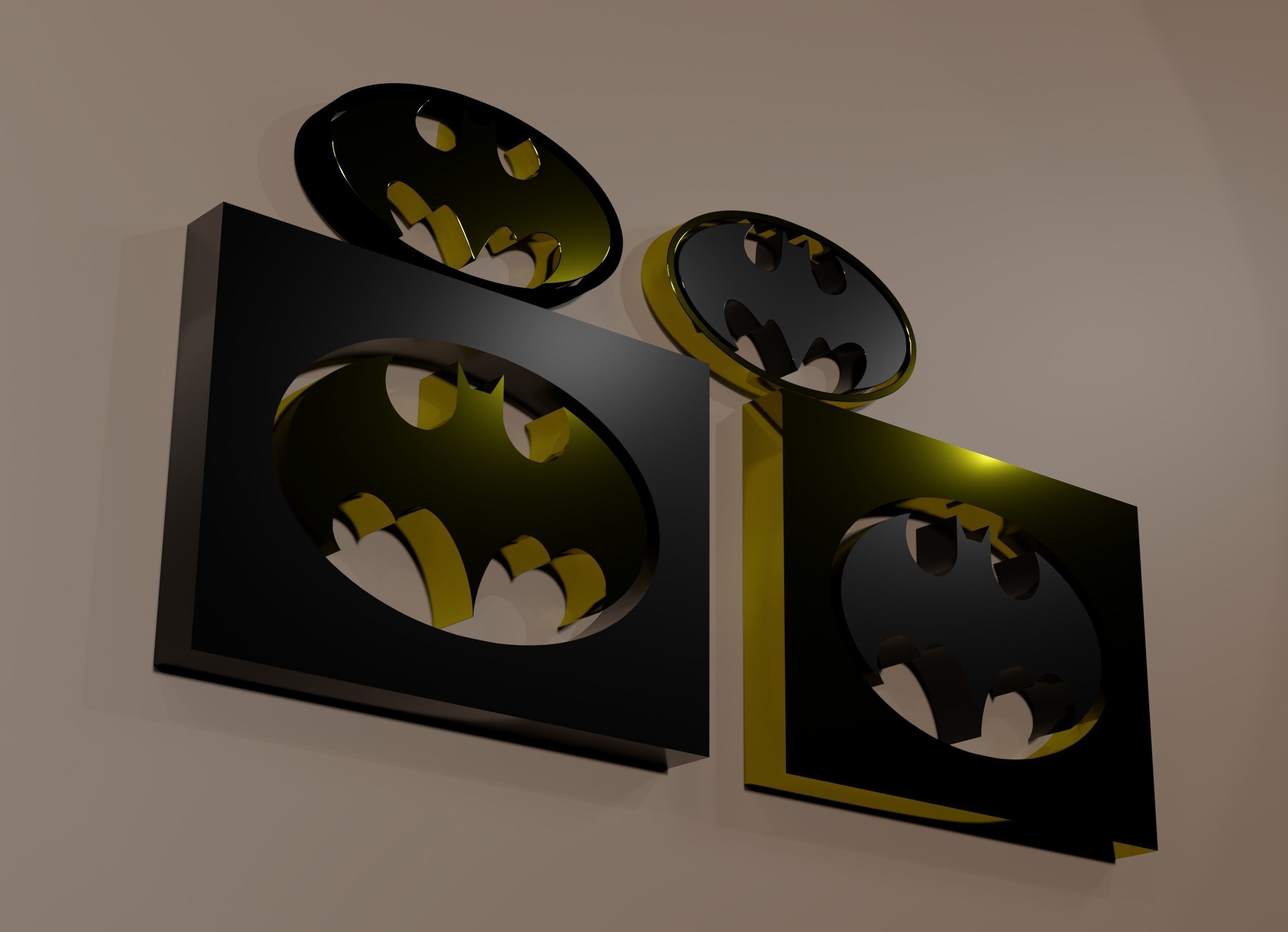 High Quality Batman Logo Pack 3D model | CGTrader