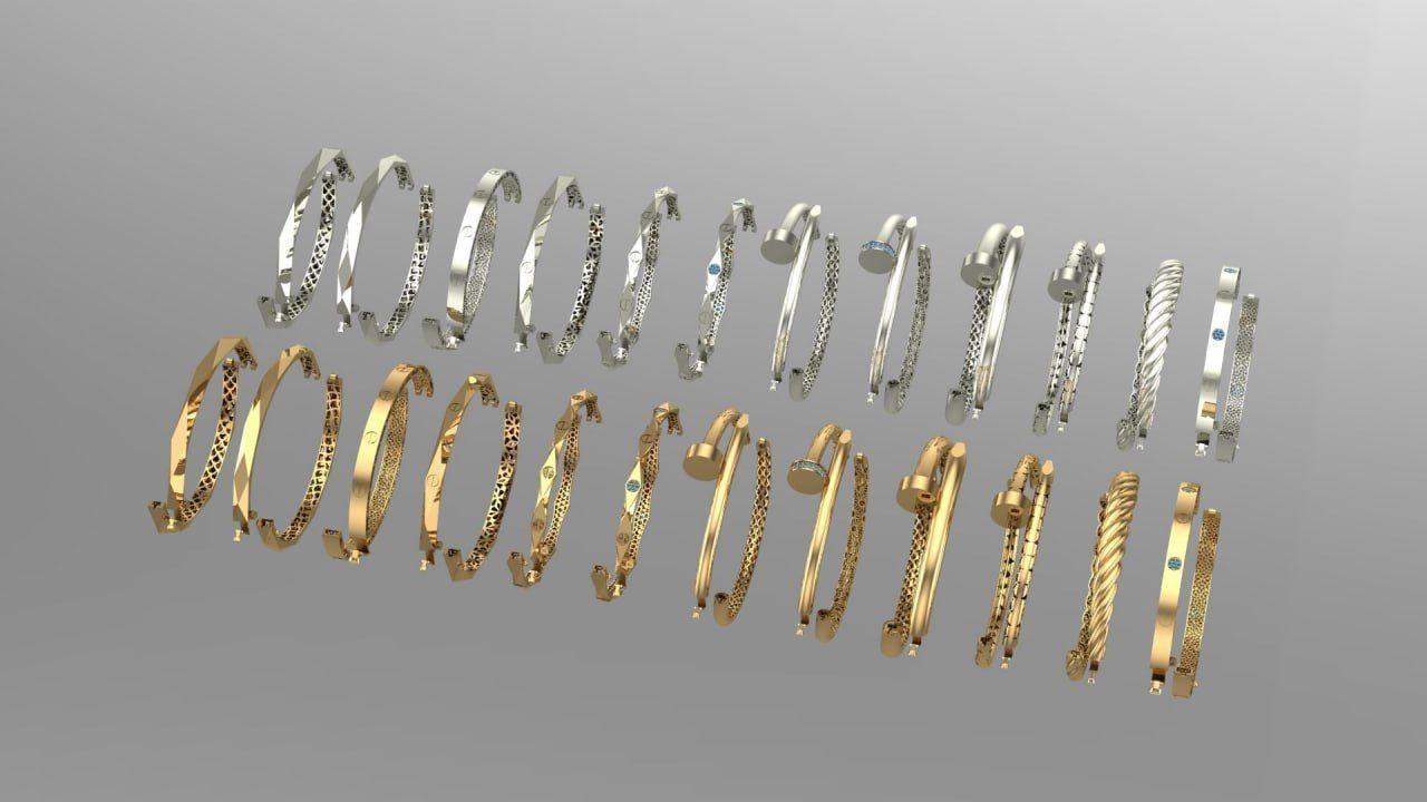 12 semicartier and similar models bracelet 3D model 3D printable | CGTrader