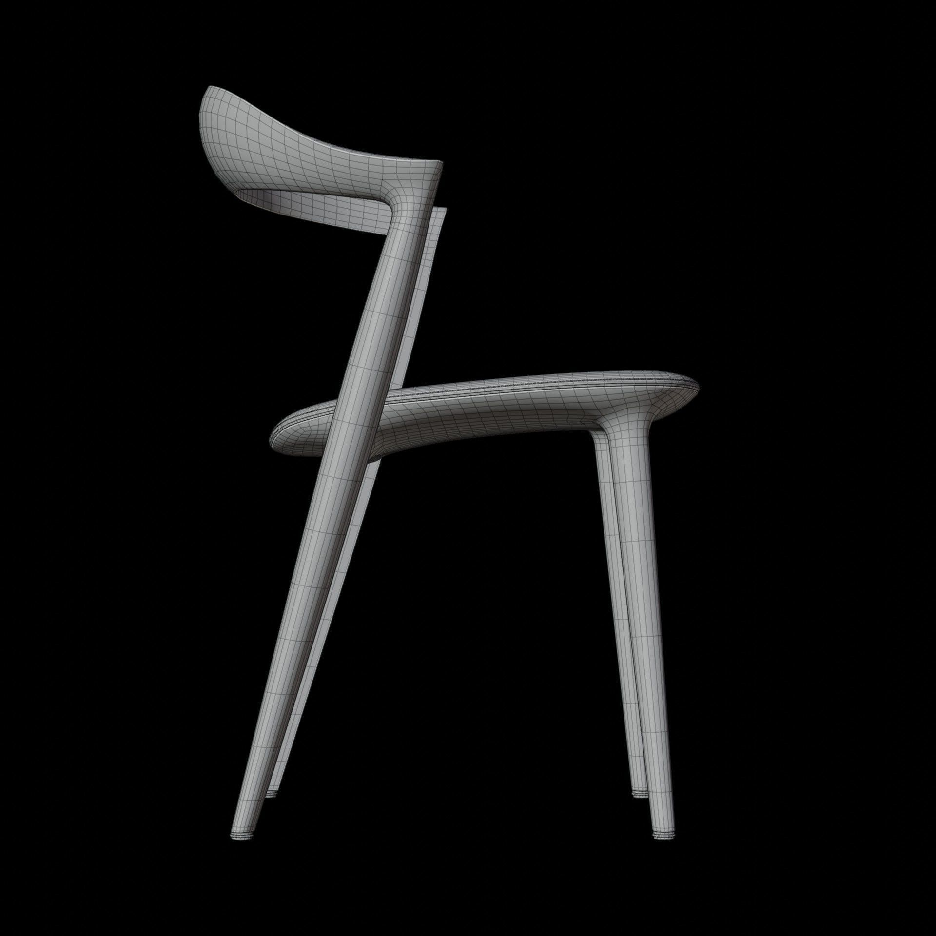 Wooden Dining Chair 3D Model Artisan Addo Chair 3D model | CGTrader