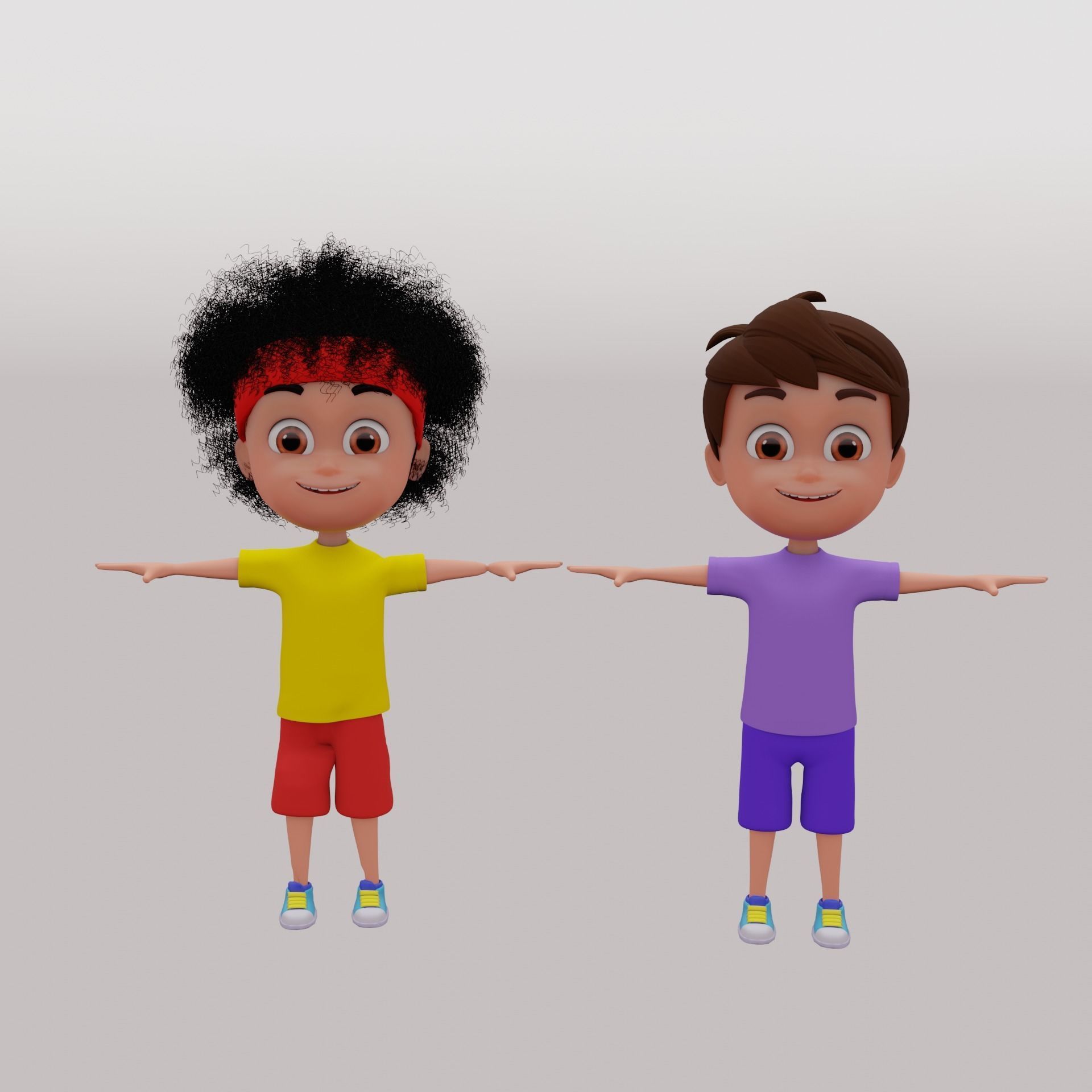 3D model Kaddu Paddu Cartoon Character no copyright VR / AR / low-poly ...