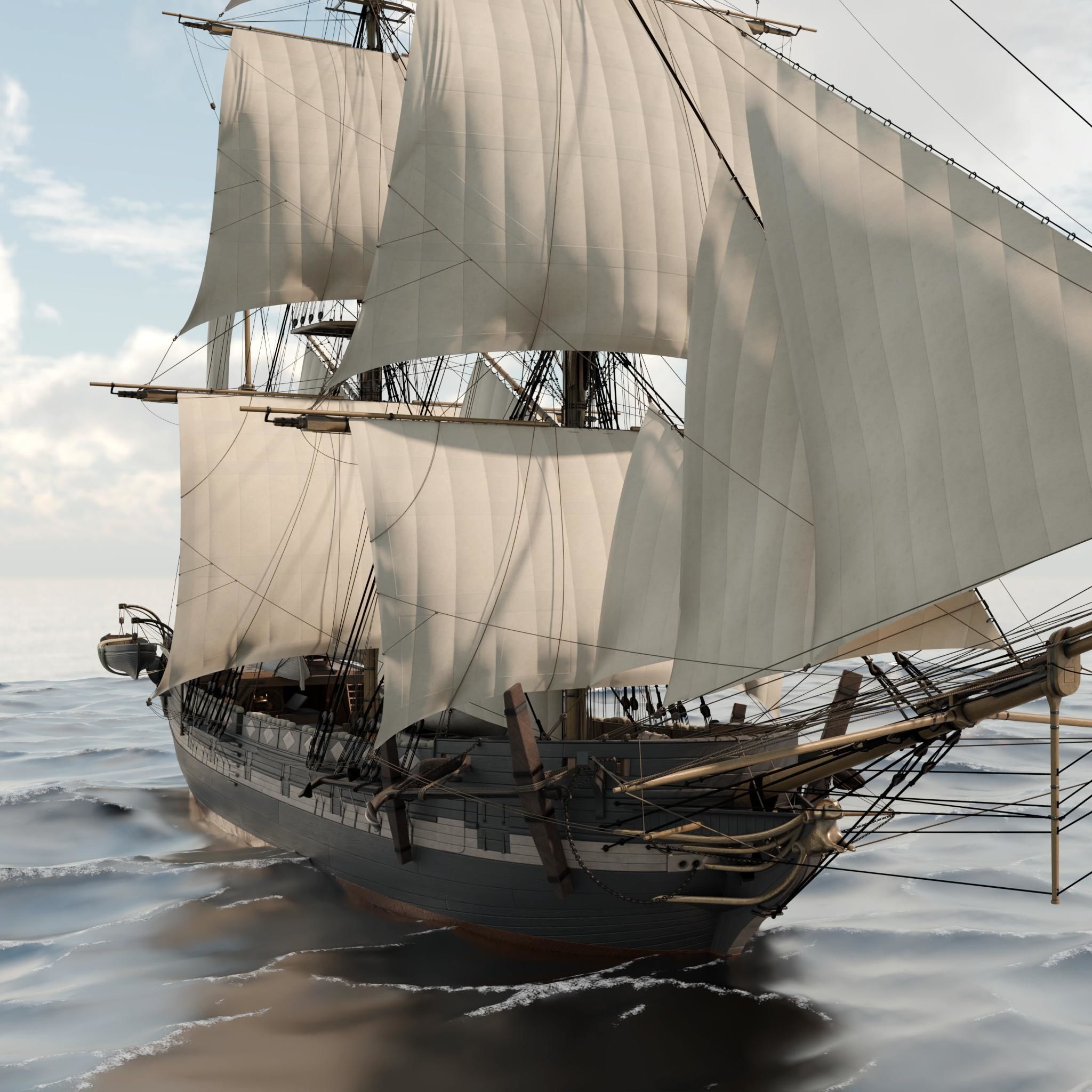 HMS Beagle 1831 - Charles Darwin Ship 3D model | CGTrader