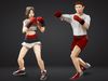 3D Model Collection BOXER - Low Poly Style Male Female Characters Pack ...