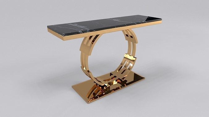 luxury console table round free 3D model | CGTrader