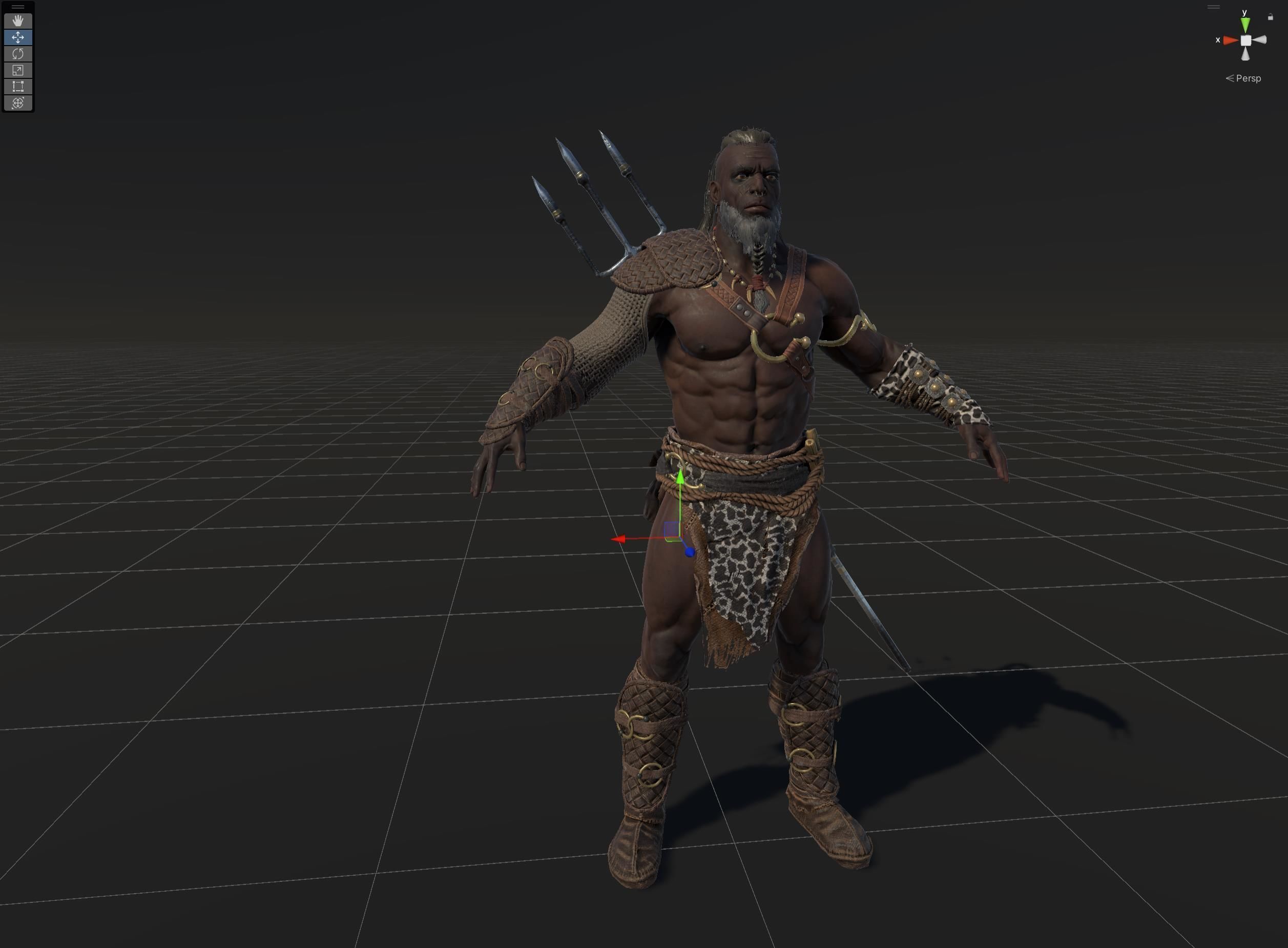 3D model Barbarian Male Starter Pack VR / AR / low-poly rigged animated ...