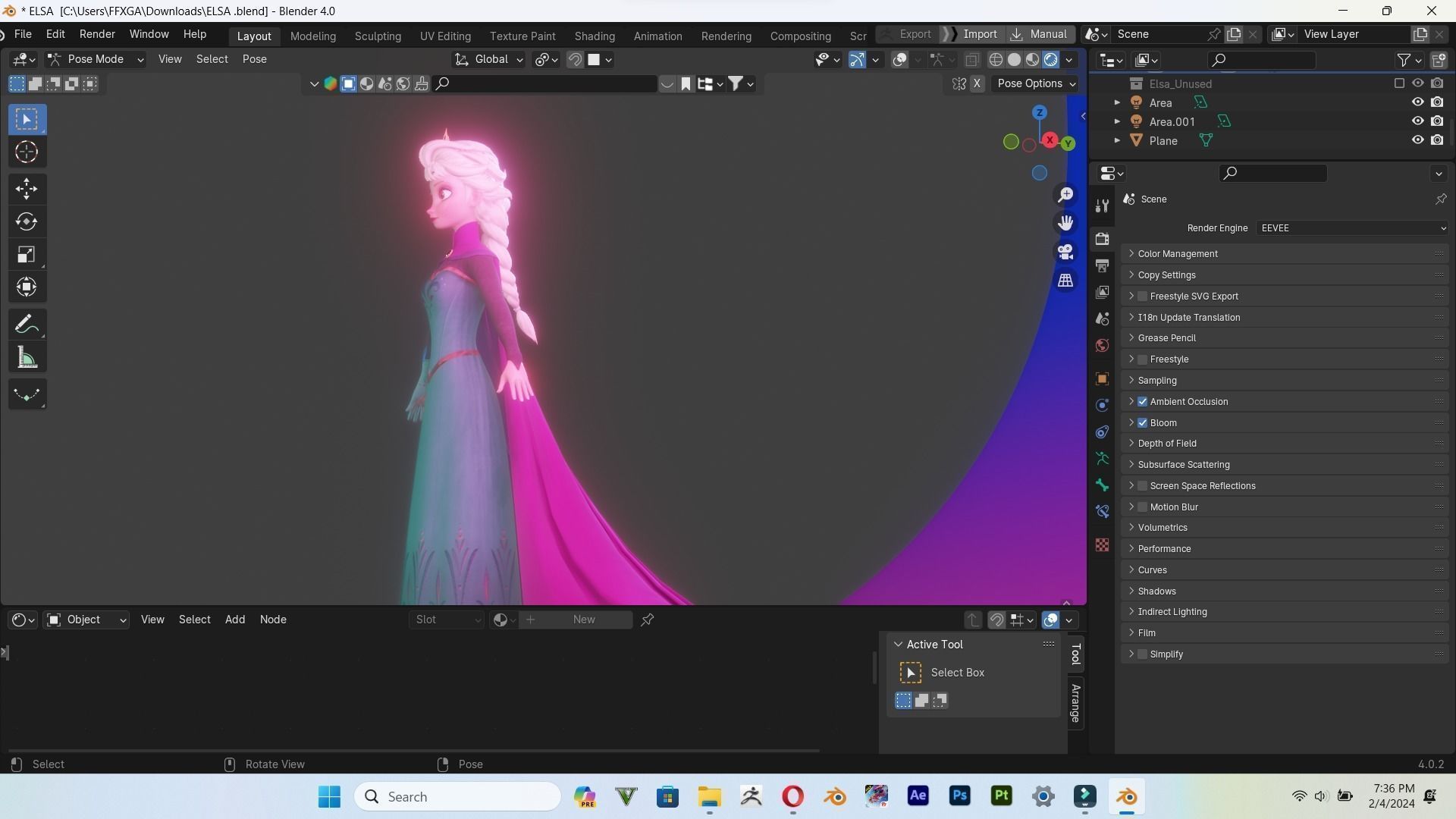 3D model Disney Elsa blender VR / AR / low-poly | CGTrader