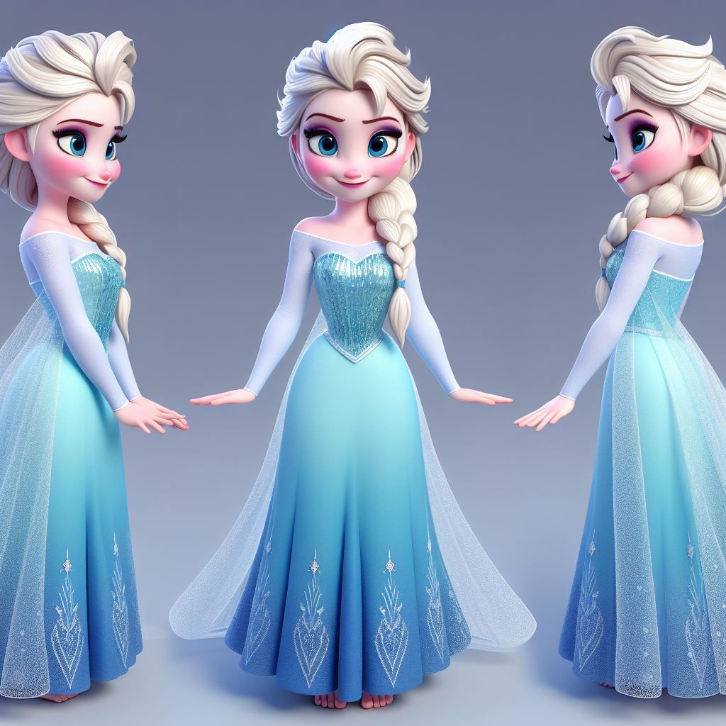3D model Disney Elsa blender VR / AR / low-poly | CGTrader