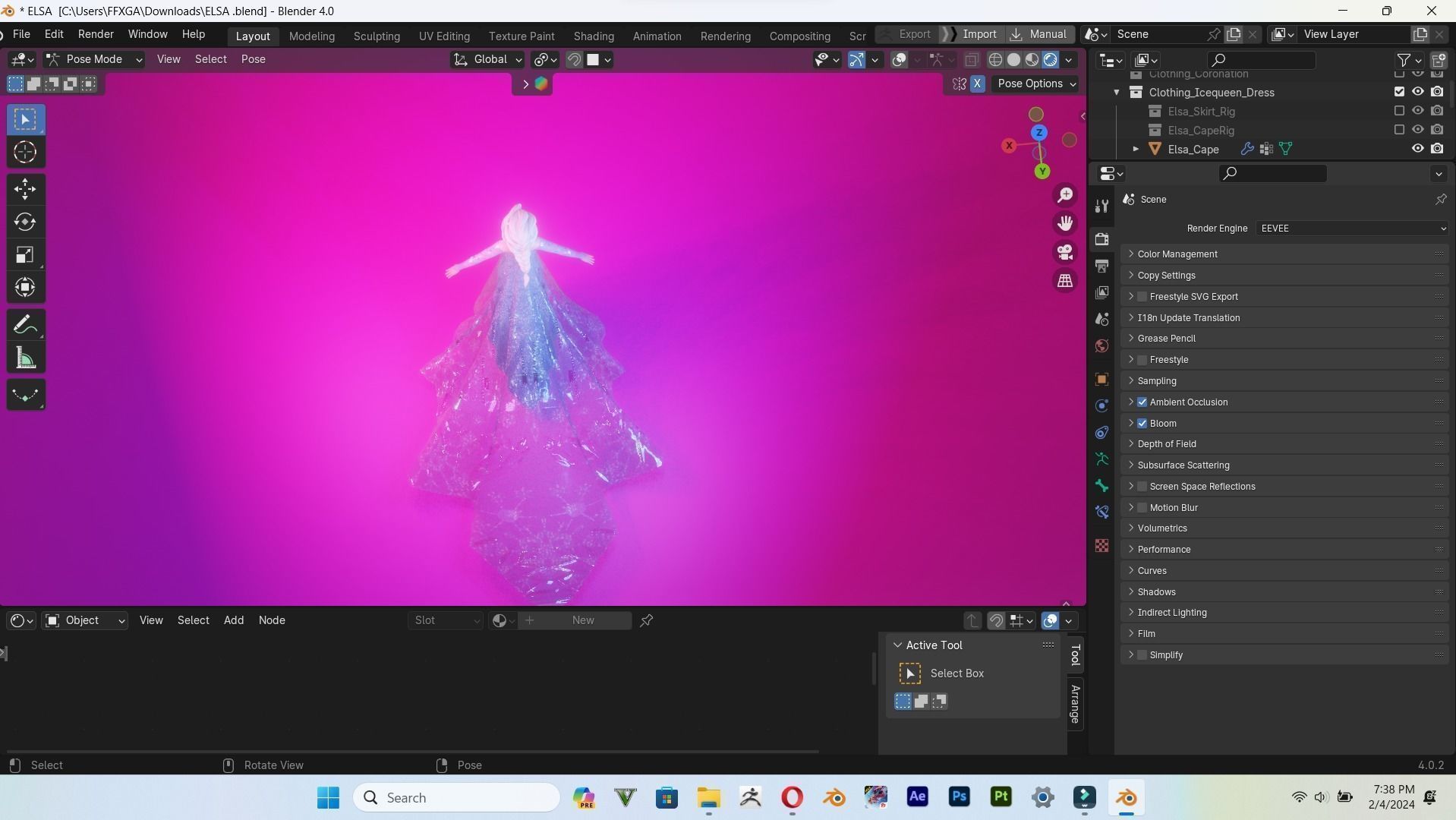 3D model Disney Elsa blender VR / AR / low-poly | CGTrader