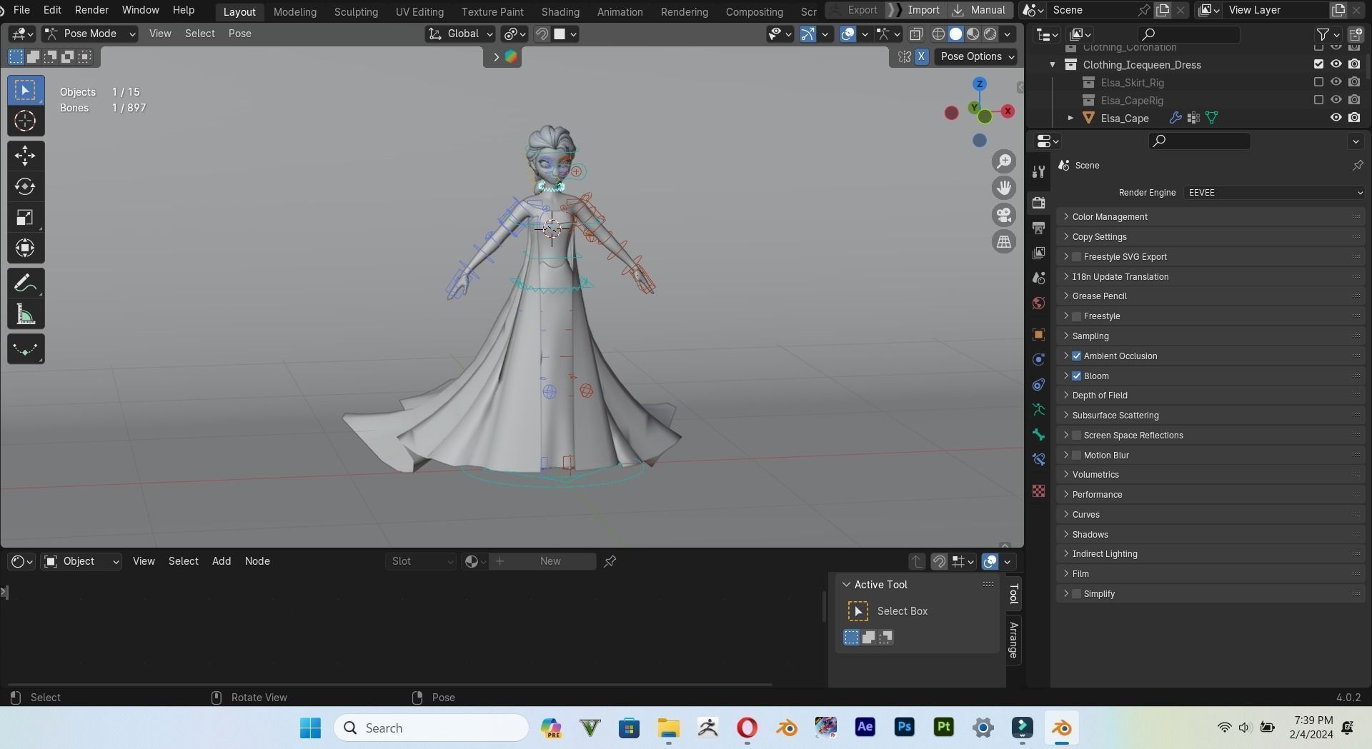 3D model Disney Elsa blender VR / AR / low-poly | CGTrader