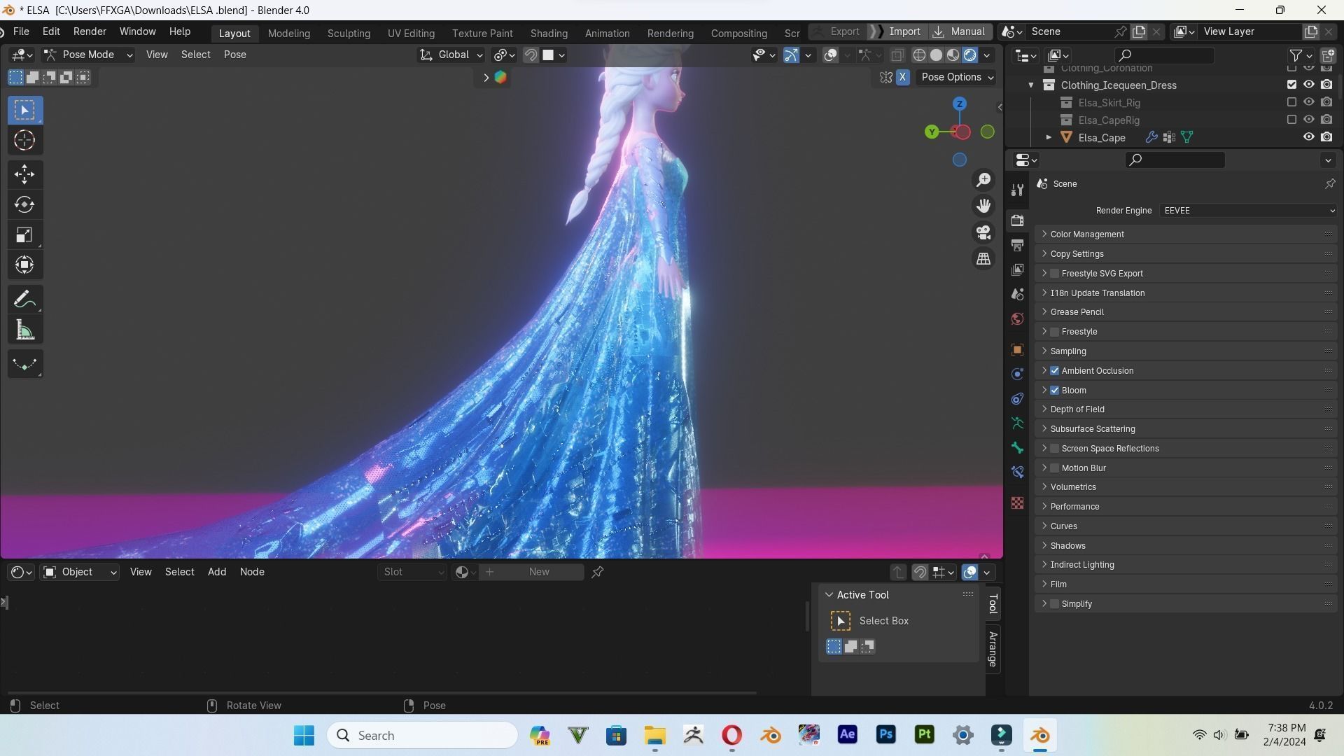 3D model Disney Elsa blender VR / AR / low-poly | CGTrader