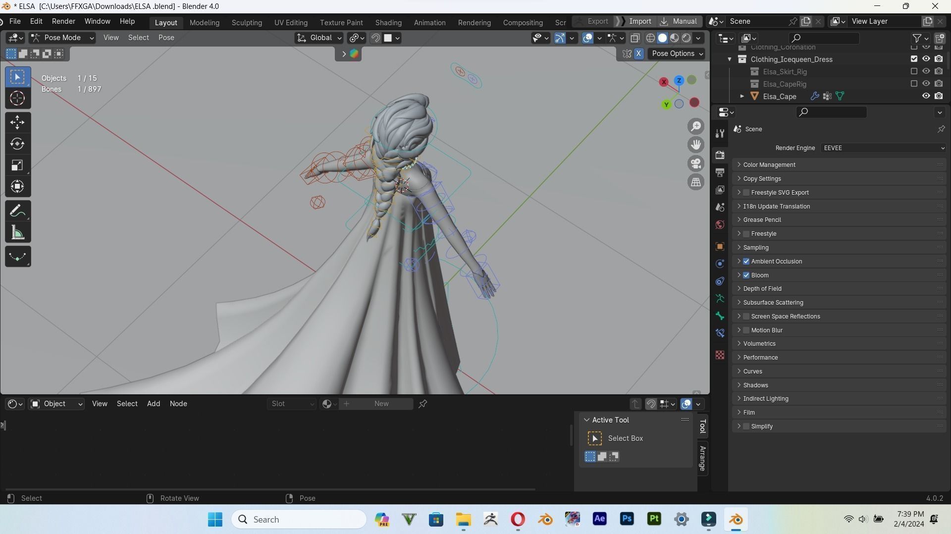 3D model Disney Elsa blender VR / AR / low-poly | CGTrader