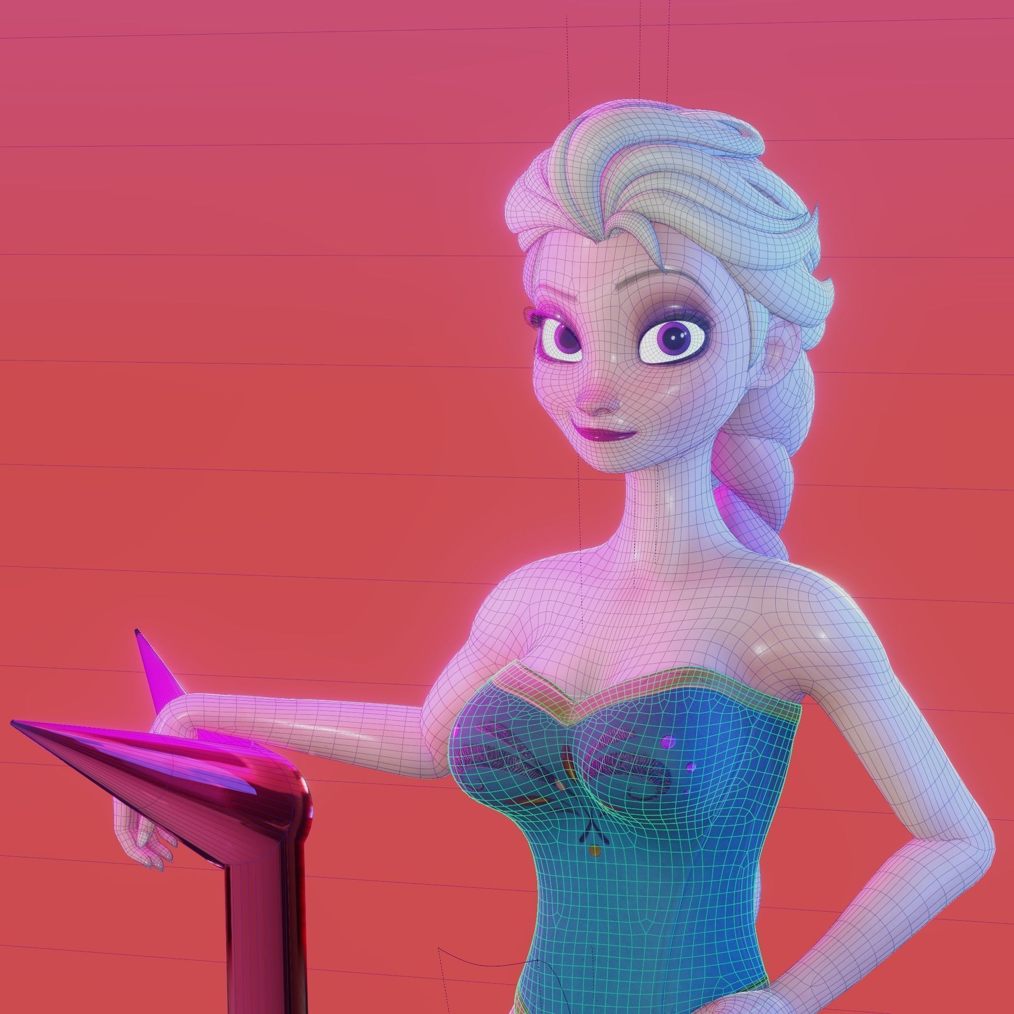3D model Disney Elsa blender VR / AR / low-poly | CGTrader