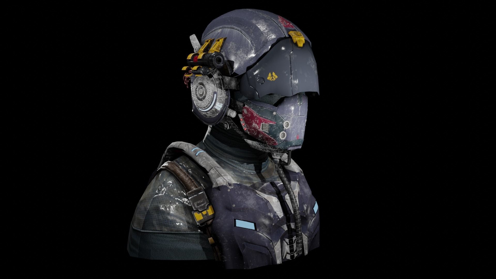 3D model Futuristic Sci-Fi Suit VR / AR / low-poly | CGTrader