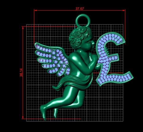 3d angel zbrush model 3D model 3D printable | CGTrader