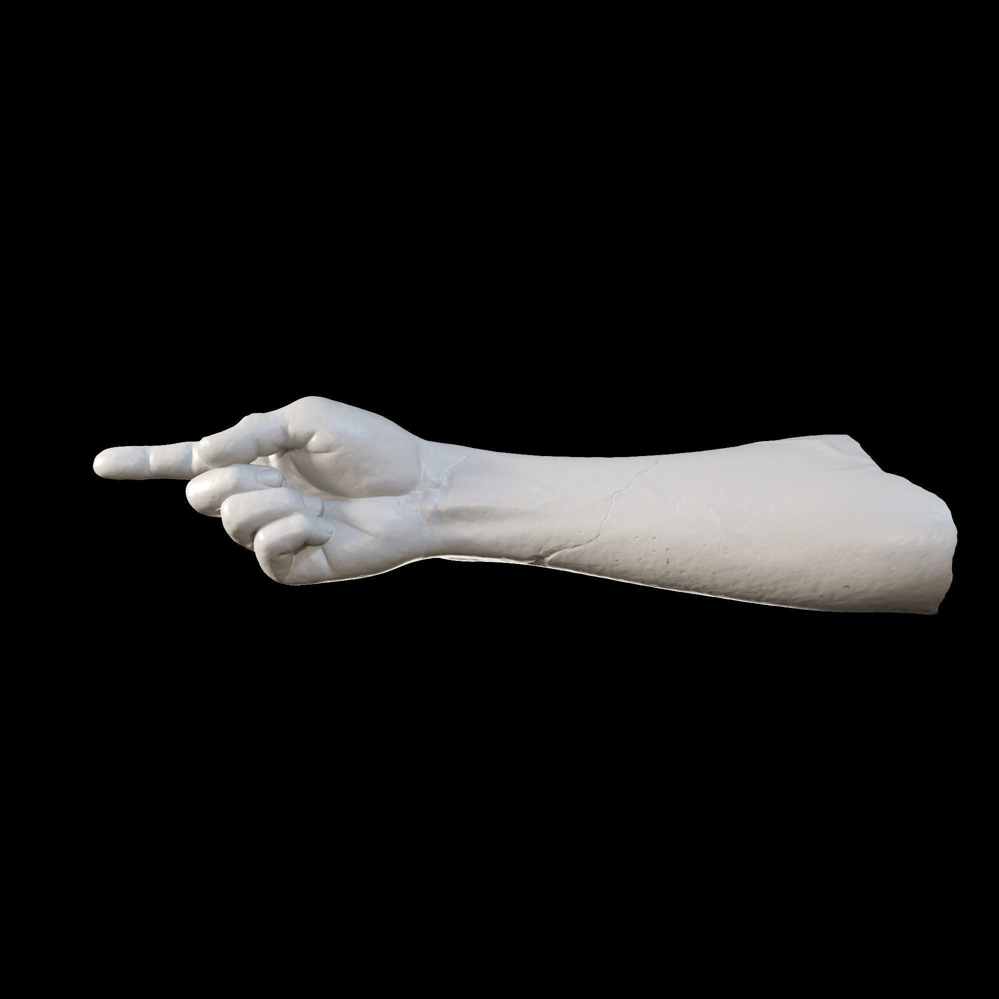 Pointing Antic hand 3D model 3D printable | CGTrader