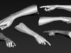 Pointing Antic hand 3D model 3D printable | CGTrader