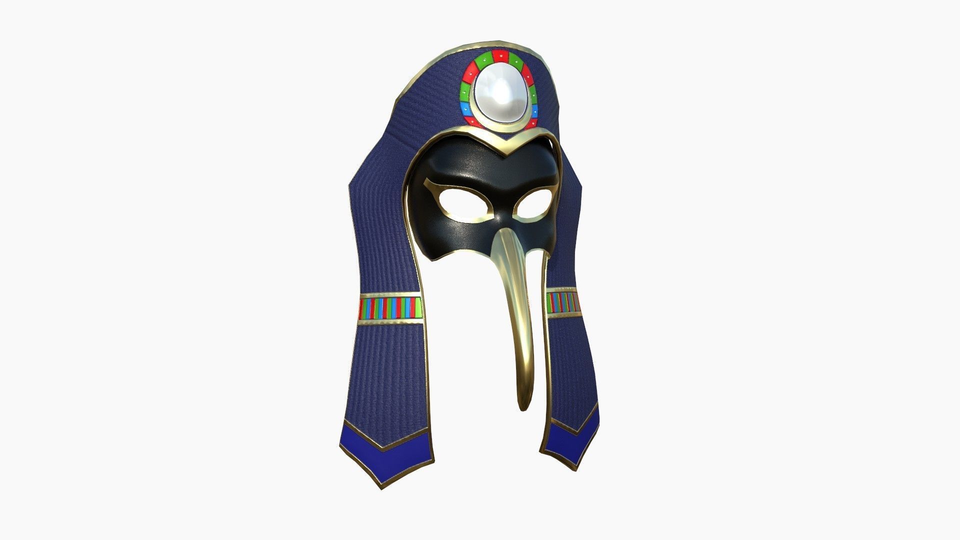 3D model Thoth Mask A10 - Egyptian Gods Character Clothing VR / AR ...