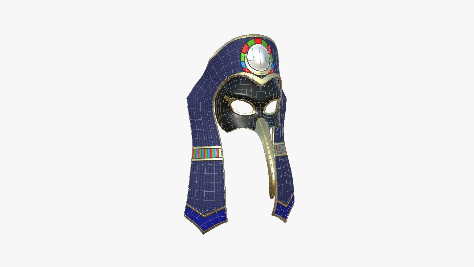 3D model Thoth Mask A10 - Egyptian Gods Character Clothing VR / AR / low-poly | CGTrader