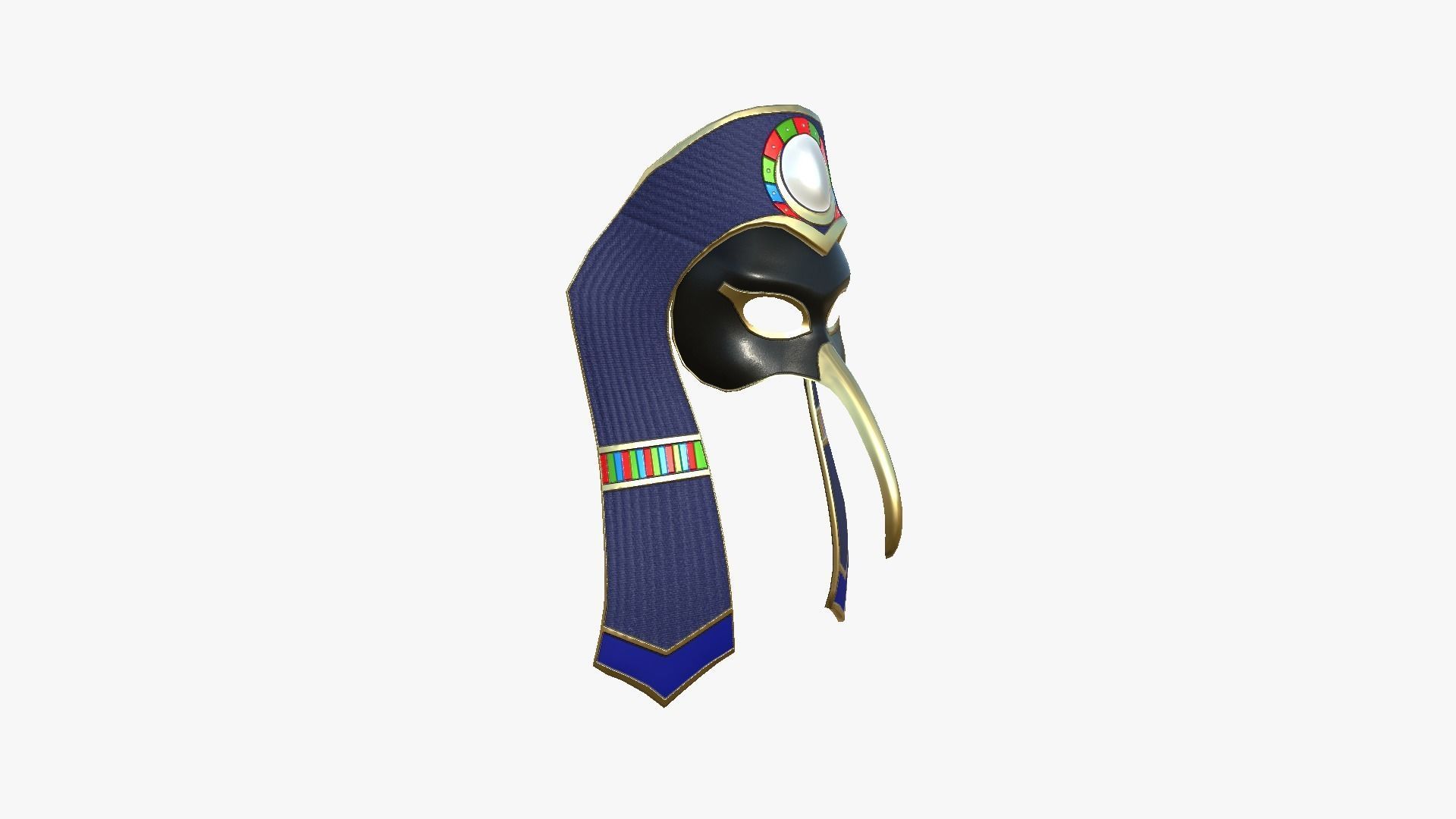 3D model Thoth Mask A10 - Egyptian Gods Character Clothing VR / AR ...