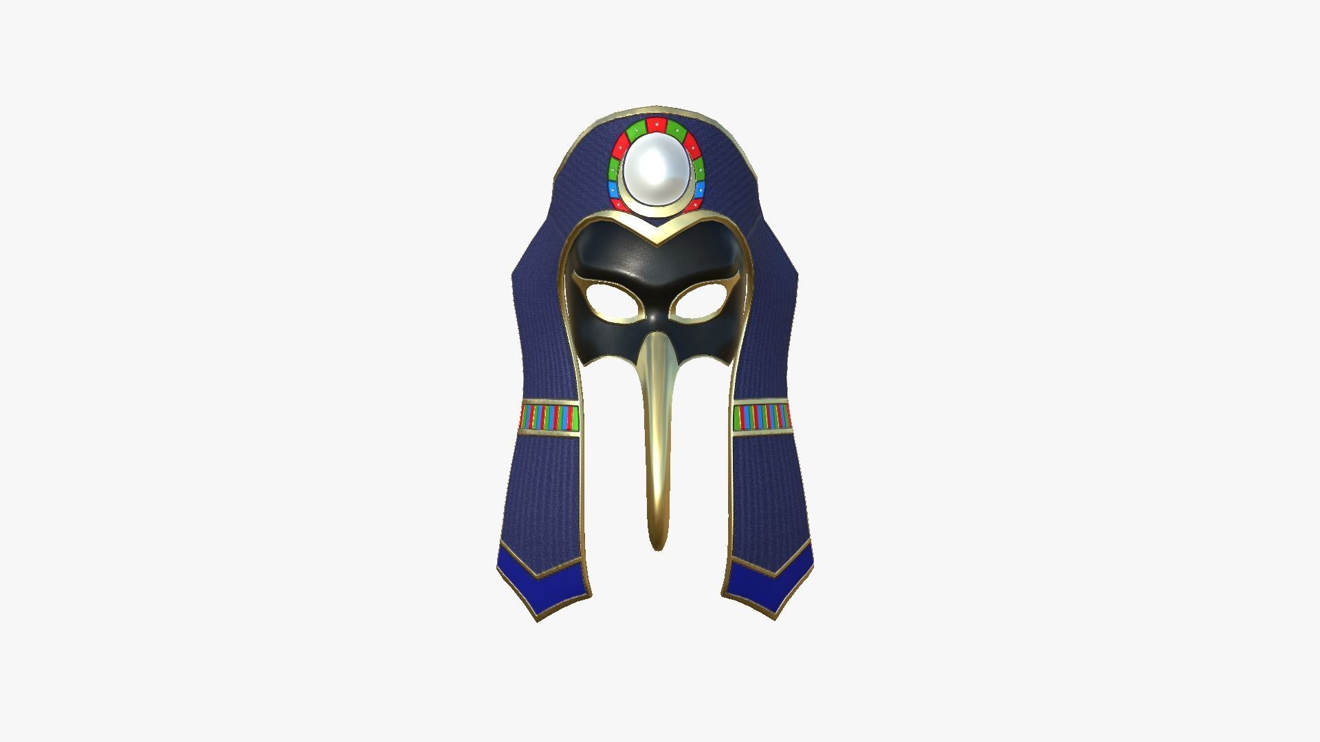 3D model Thoth Mask A10 - Egyptian Gods Character Clothing VR / AR ...
