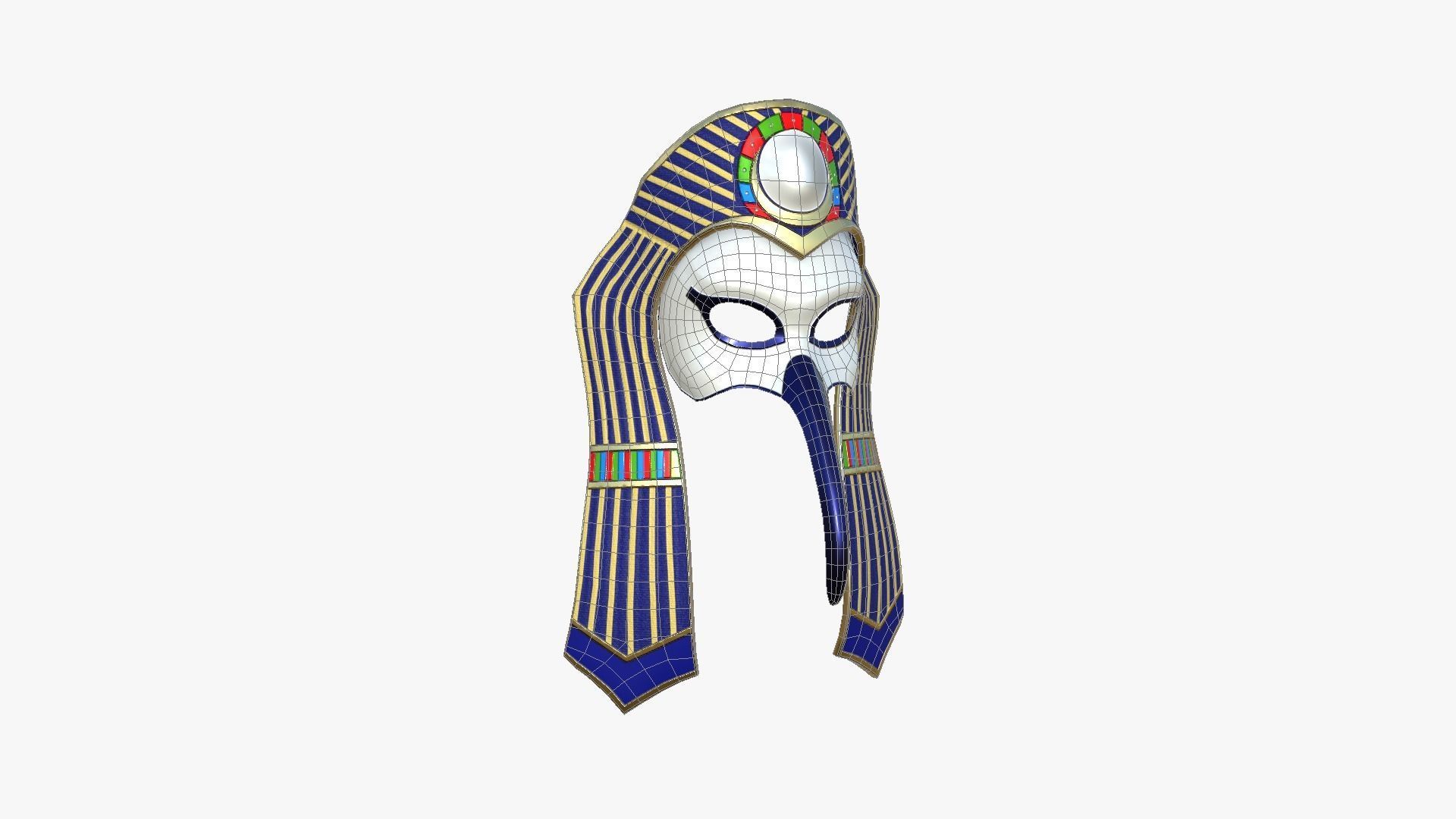 3D model Thoth Mask A07 - Egyptian Gods Character Clothing VR / AR ...