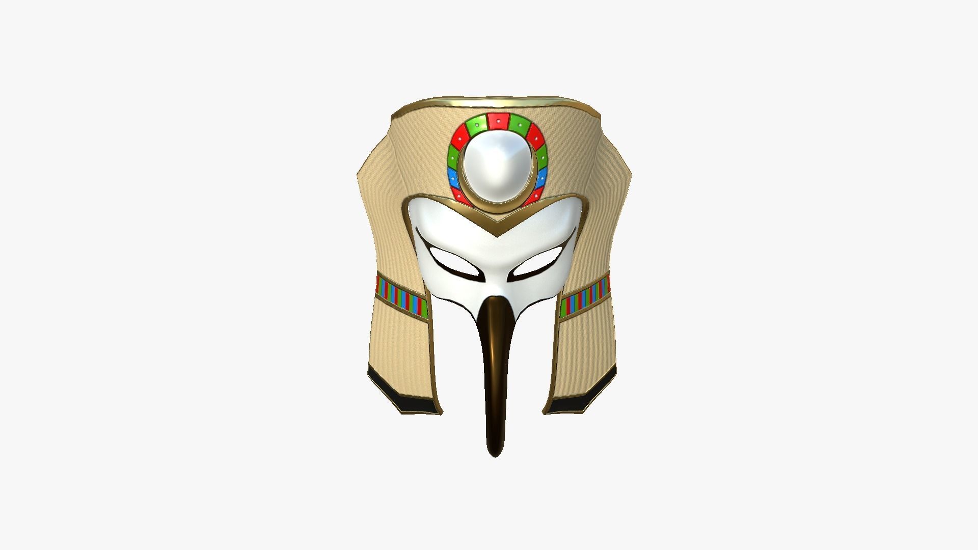 3D model Thoth Mask A04 - Egyptian Gods Character Clothing VR / AR ...