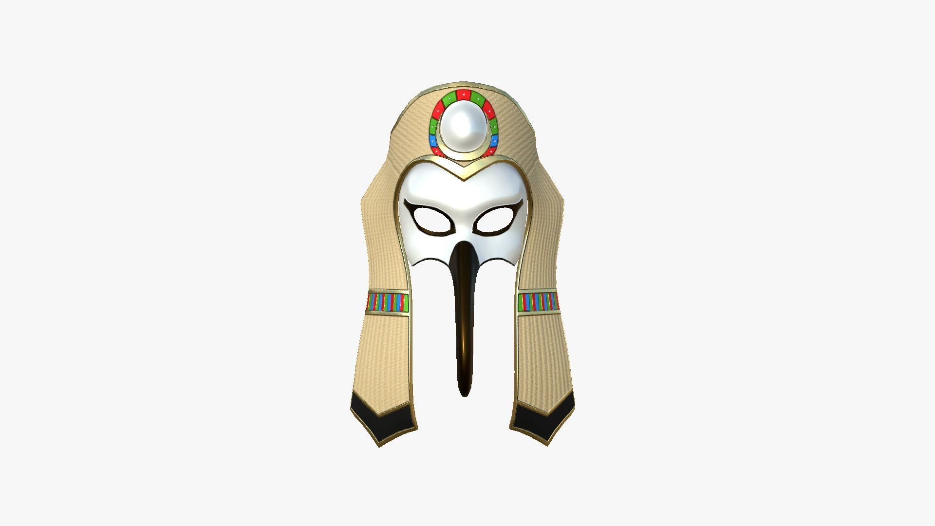 3D model Thoth Mask A04 - Egyptian Gods Character Clothing VR / AR ...