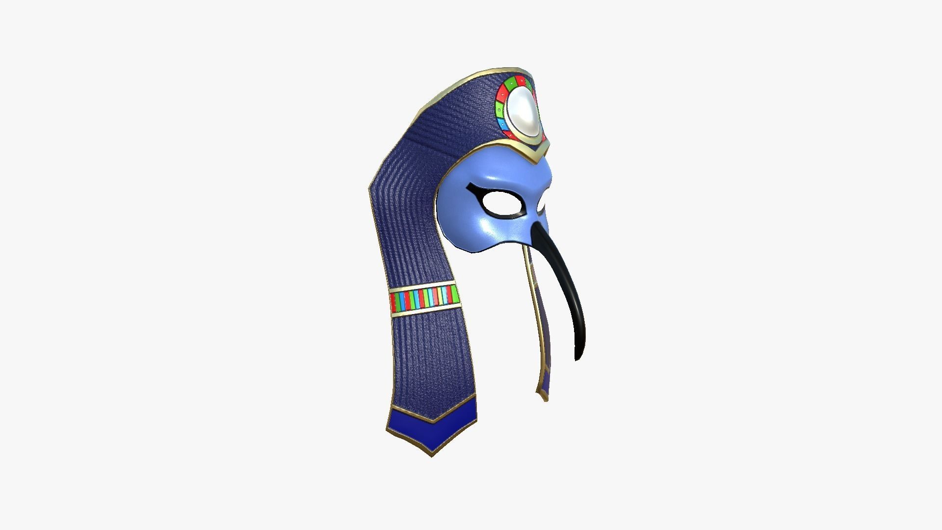 3D model Thoth Mask A02 - Egyptian Gods Character Clothing VR / AR ...