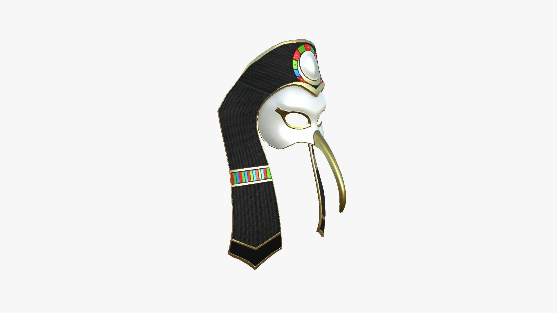 3D model Thoth Mask A01 - Egyptian Gods Character Clothing VR / AR ...
