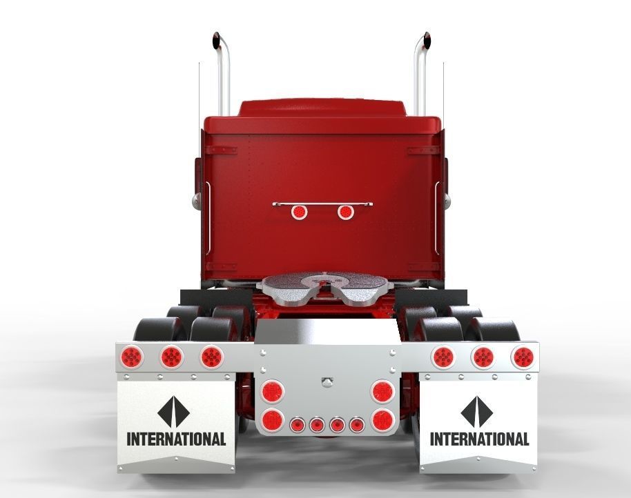 Truck international 9300 stock Flat to 3D model | CGTrader