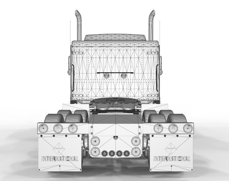 Truck international 9300 stock Flat to 3D model | CGTrader