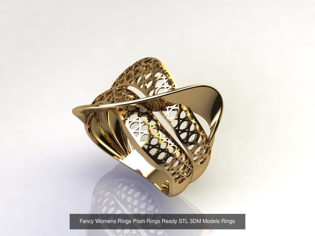 80 Files - Fancy Women Ring Womens Rings Plain Models STL 3DM 3D Model ...