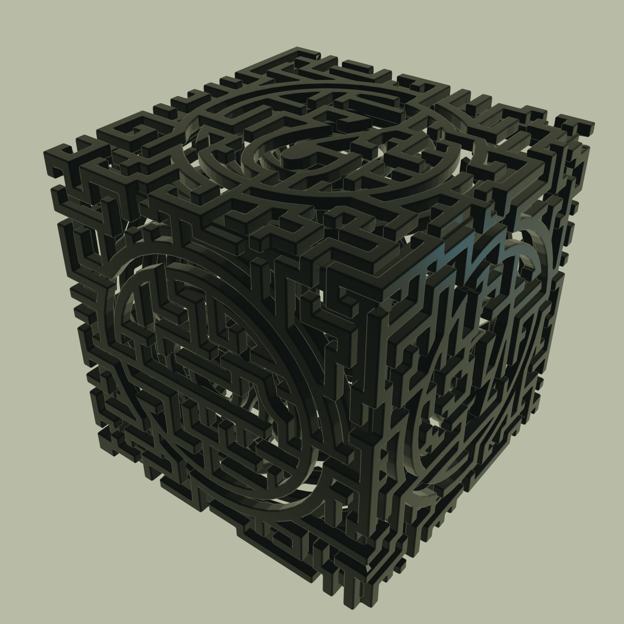 3D MODEL STL FILE CUBE labyrinth 3D model 3D printable | CGTrader