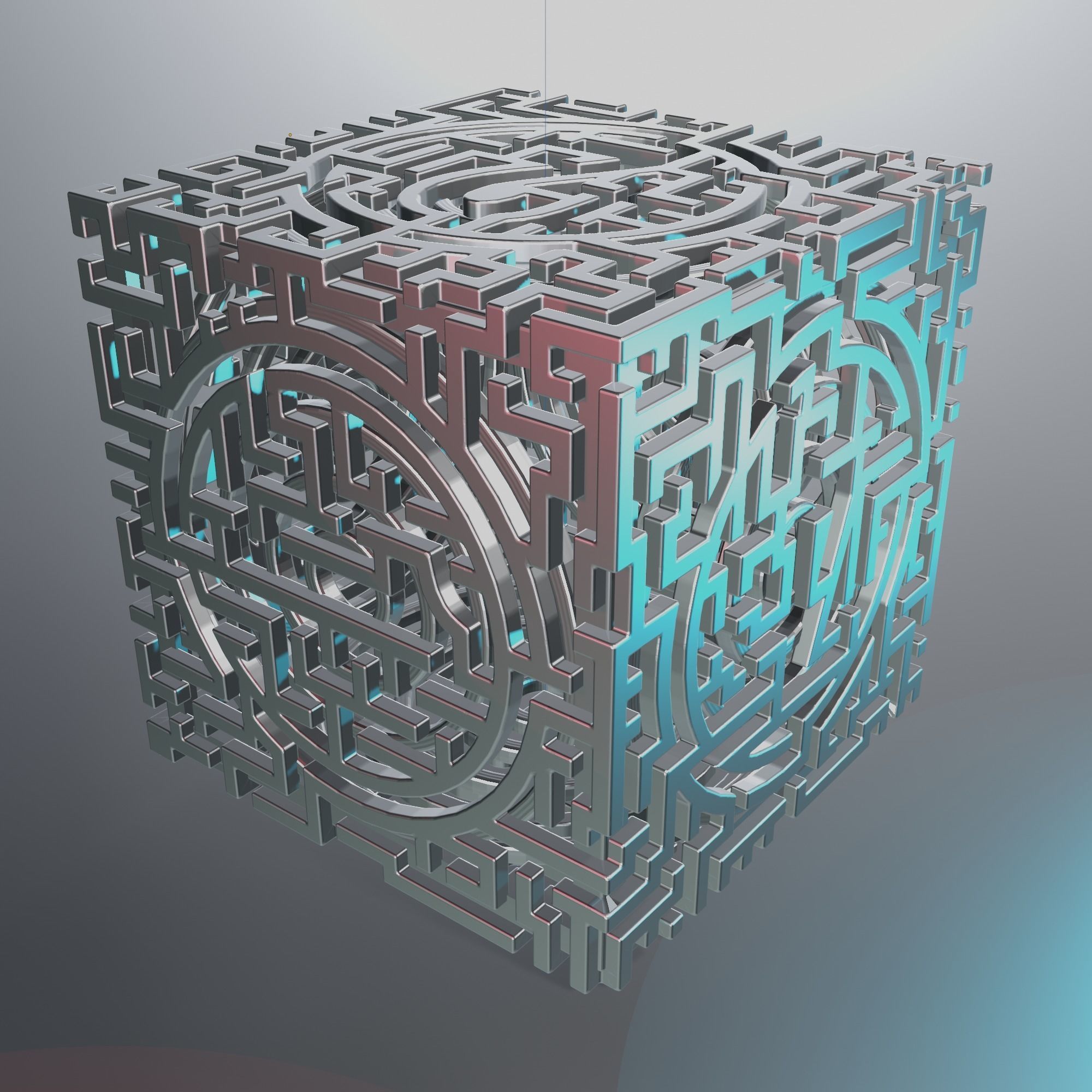 3D MODEL STL FILE CUBE labyrinth 3D model 3D printable | CGTrader