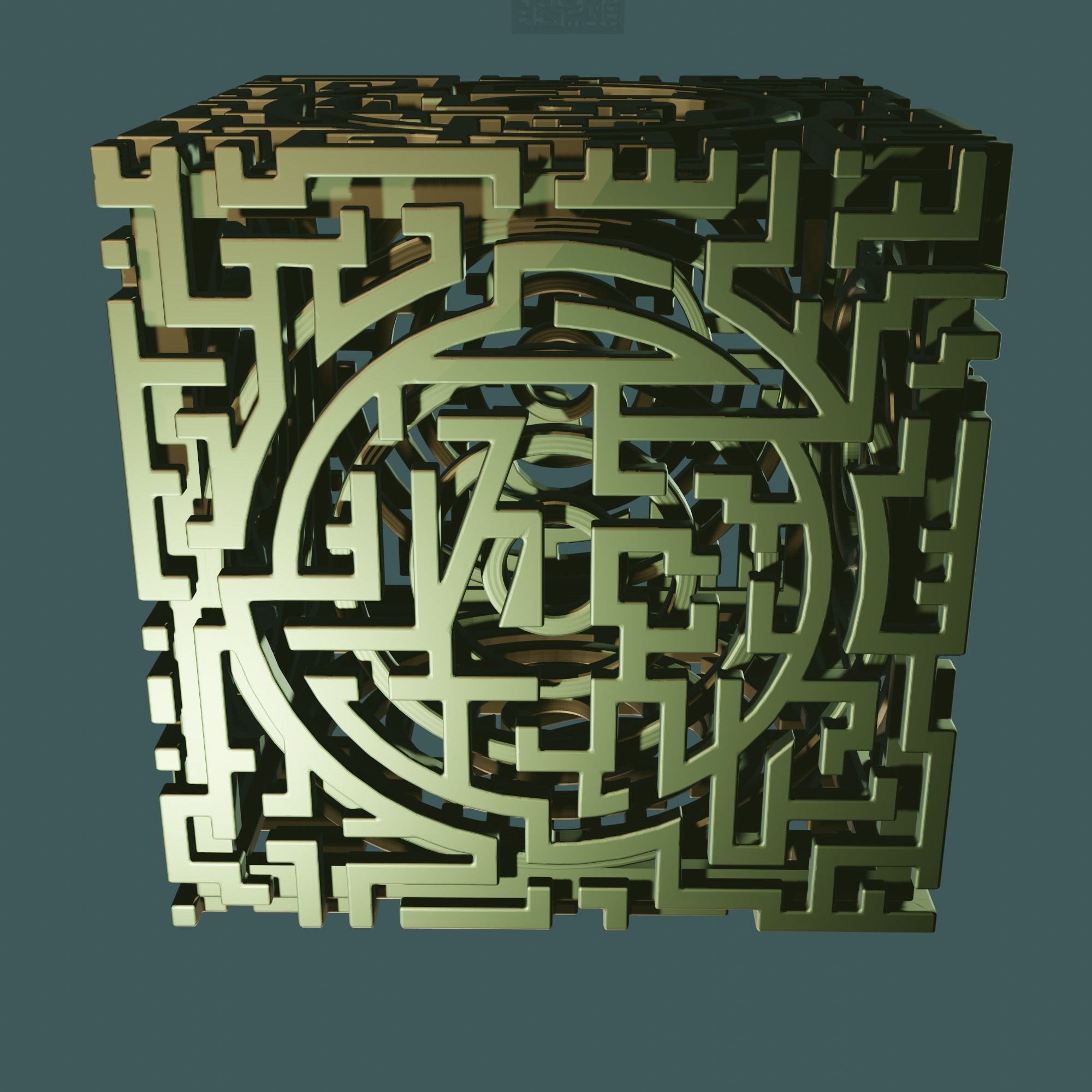 3D MODEL STL FILE CUBE labyrinth 3D model 3D printable | CGTrader