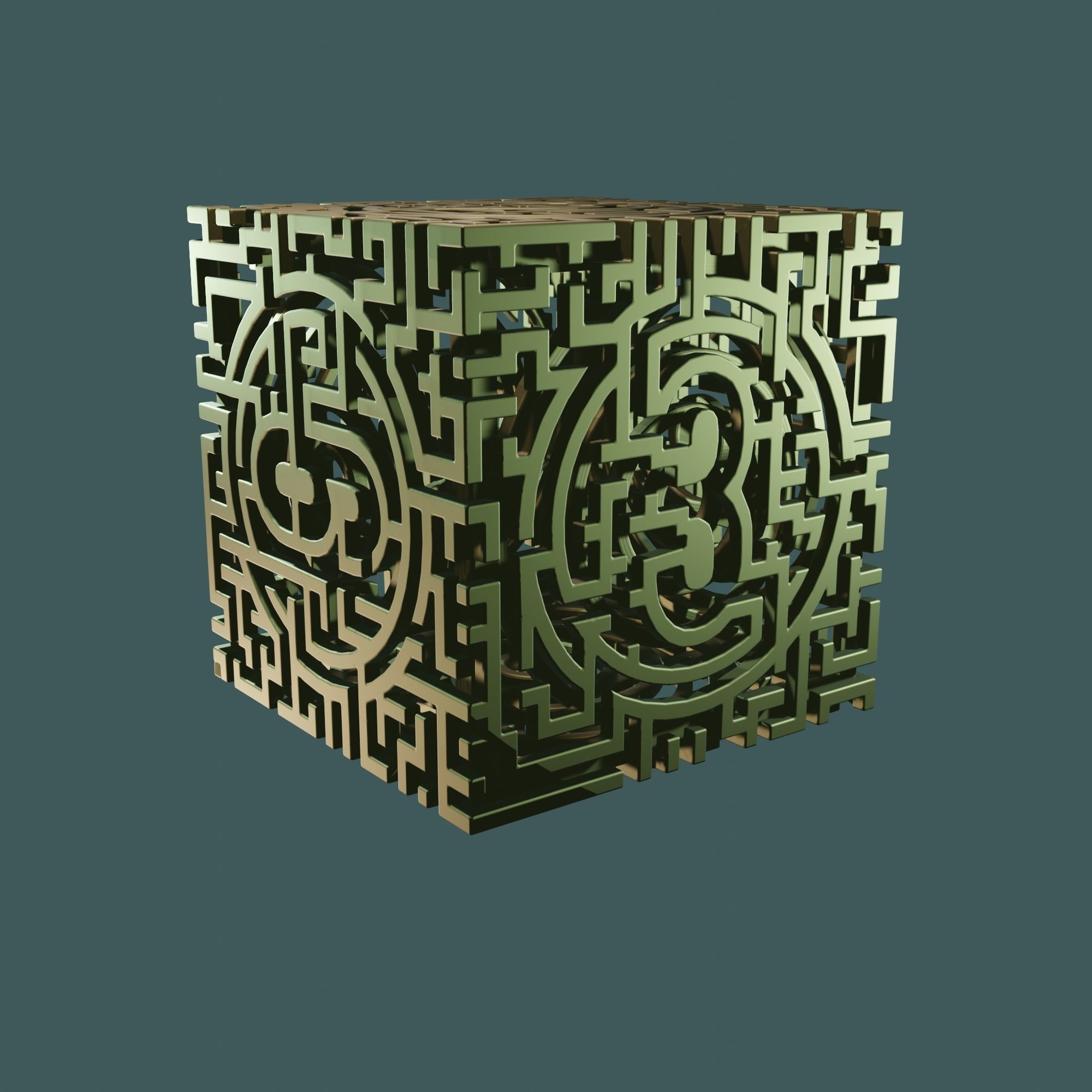 3D MODEL STL FILE CUBE labyrinth 3D model 3D printable | CGTrader