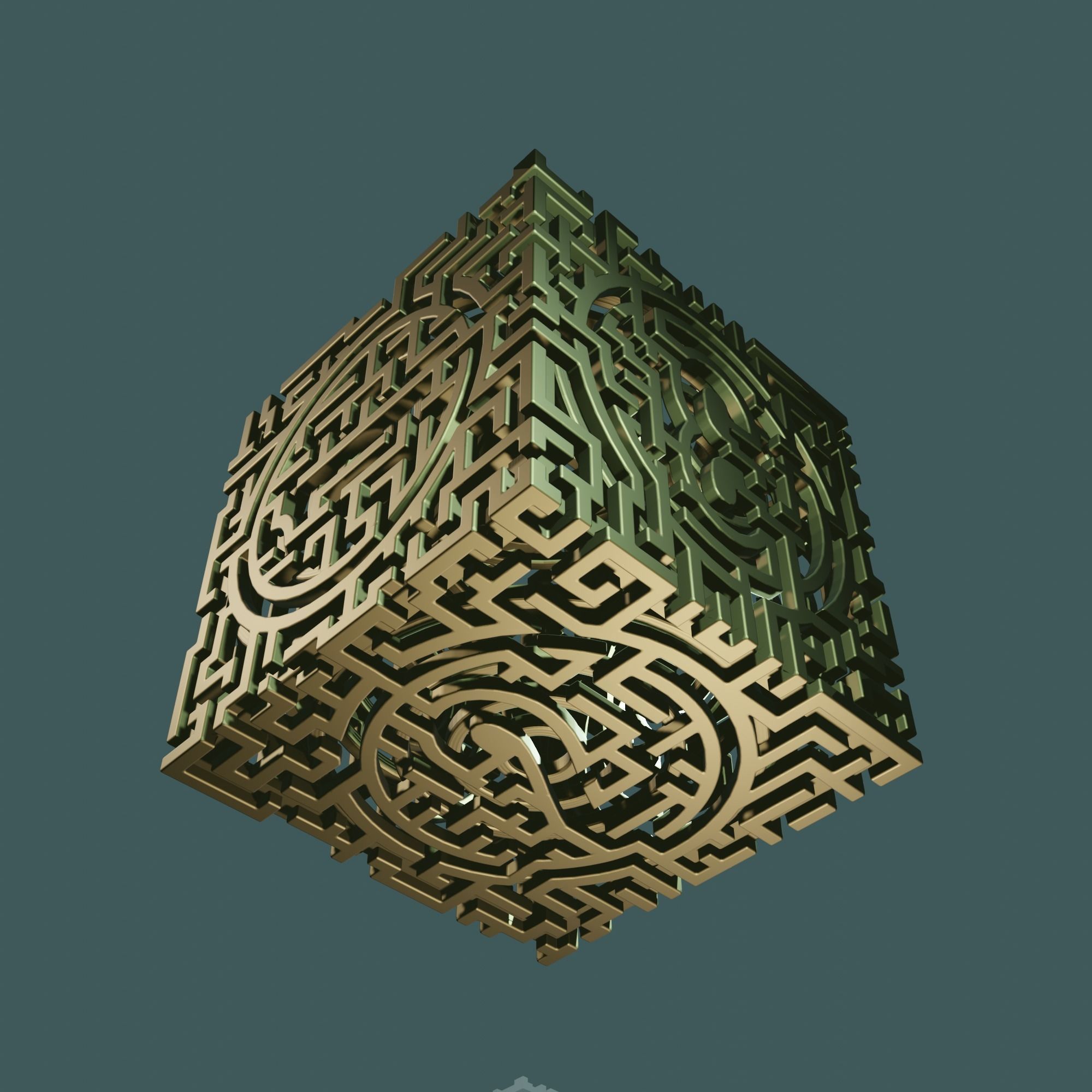 3D MODEL STL FILE CUBE labyrinth 3D model 3D printable | CGTrader