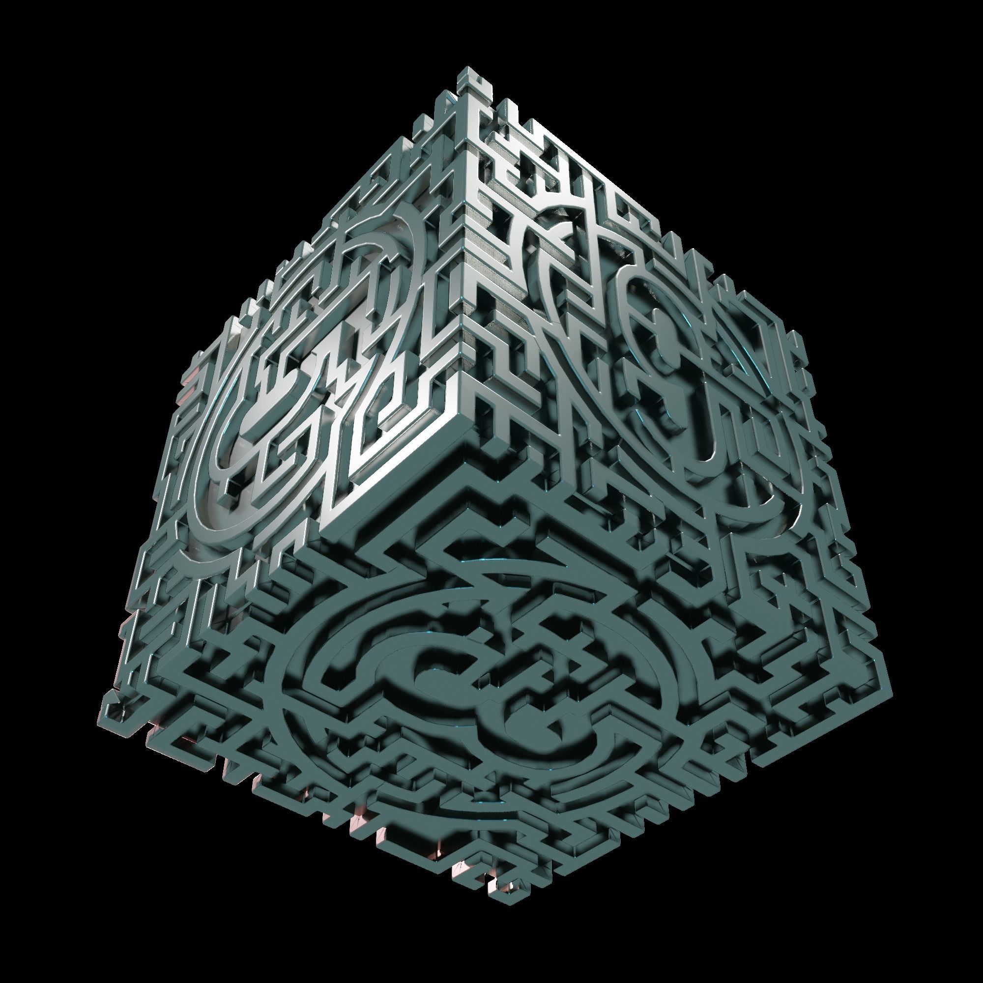 3D MODEL STL FILE CUBE LABYRINTH 2 3D model 3D printable | CGTrader
