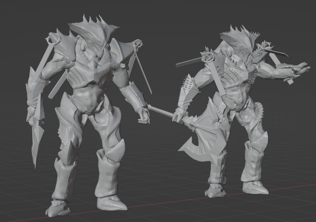 Alak Hul LightBlade and DarkBlade 3D model 3D printable | CGTrader
