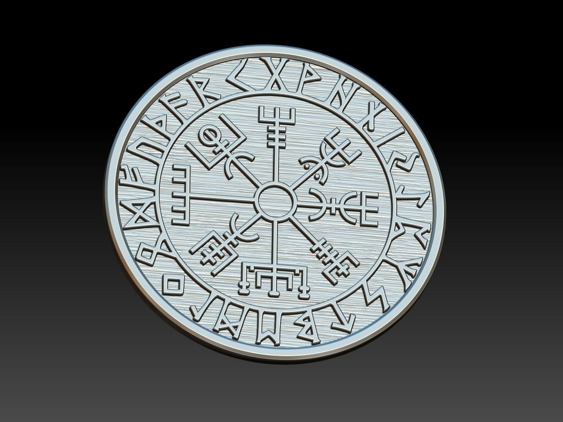 Vegvisir Viking Compass 3D model 3D printable | CGTrader