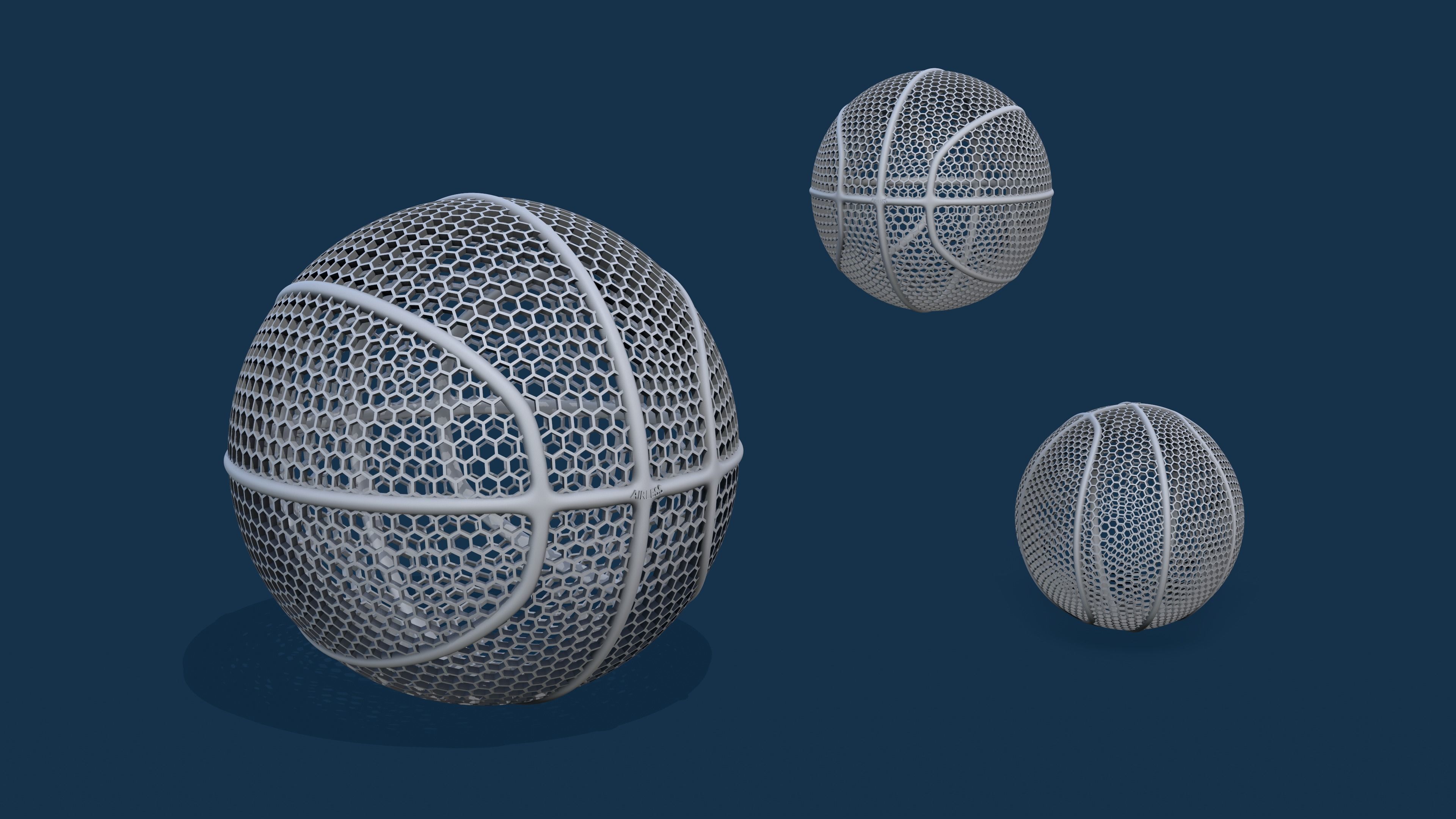 Airless Basketball - Realistic 3D Model free 3D model 3D printable ...