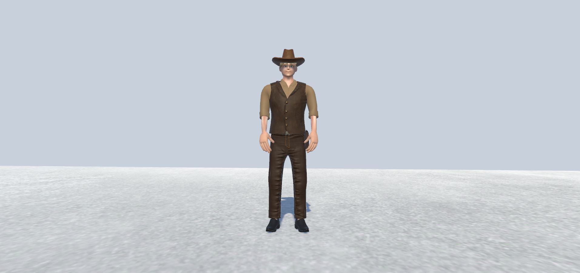 3D model Cow boy Avatar Rigged VR / AR / low-poly | CGTrader