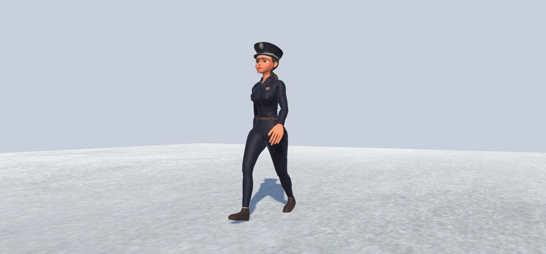 3D model female police officer avatar Rigged VR / AR / low-poly | CGTrader