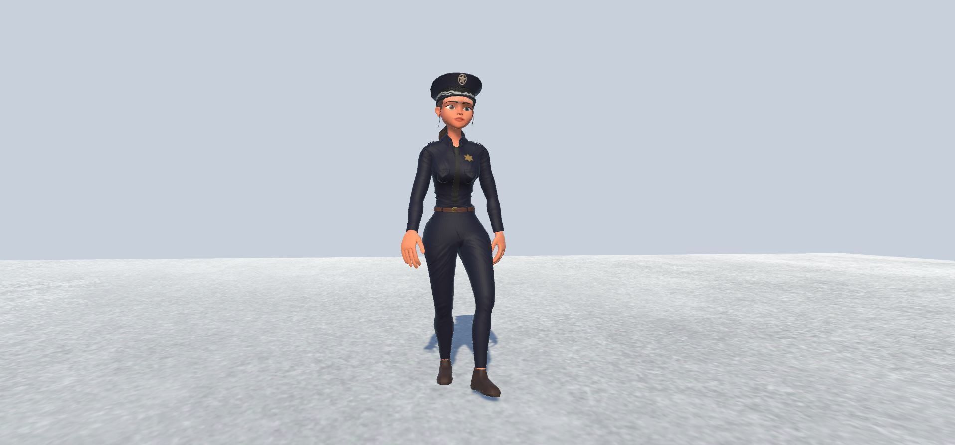 3D model female police officer avatar Rigged VR / AR / low-poly | CGTrader