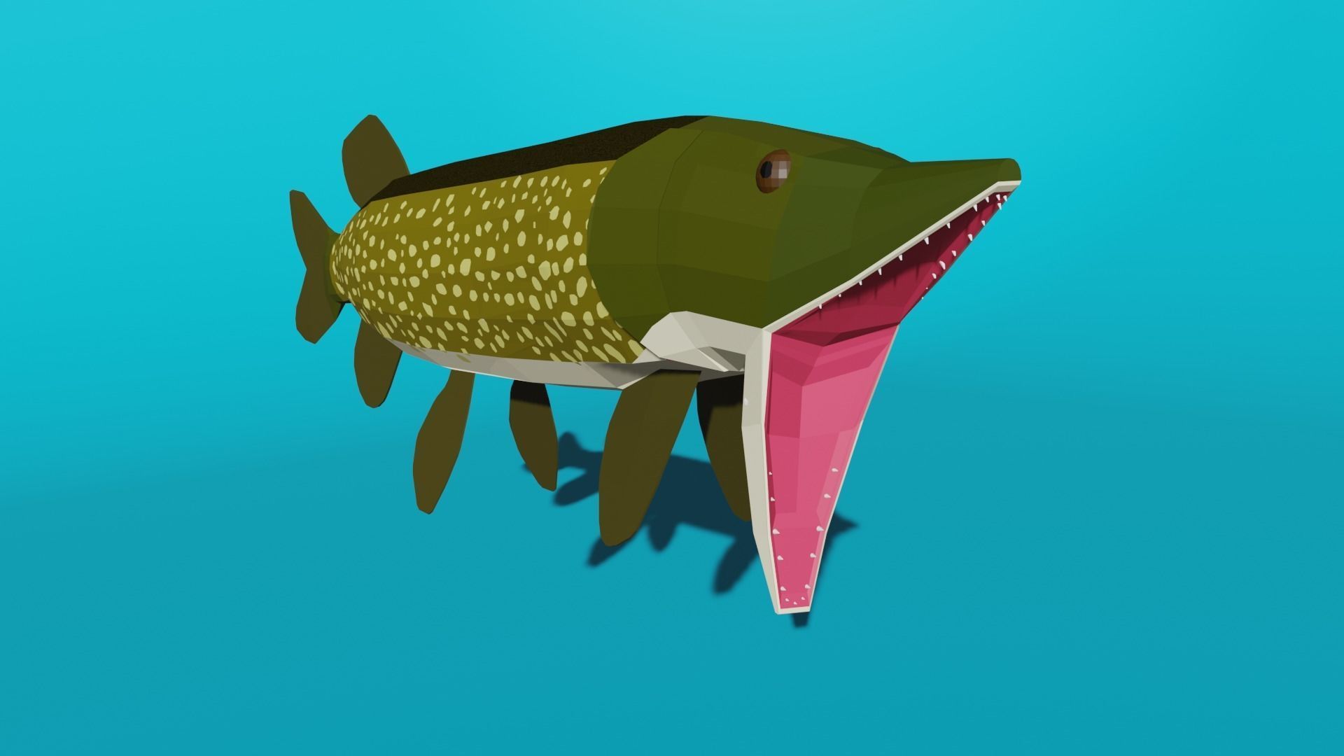 3D model Pike Predator VR / AR / low-poly | CGTrader