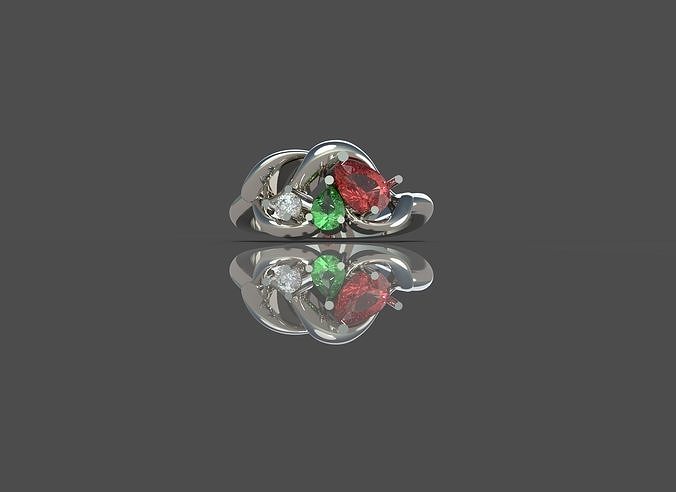 Prism Palette Jewellery Set 3D model 3D printable | CGTrader