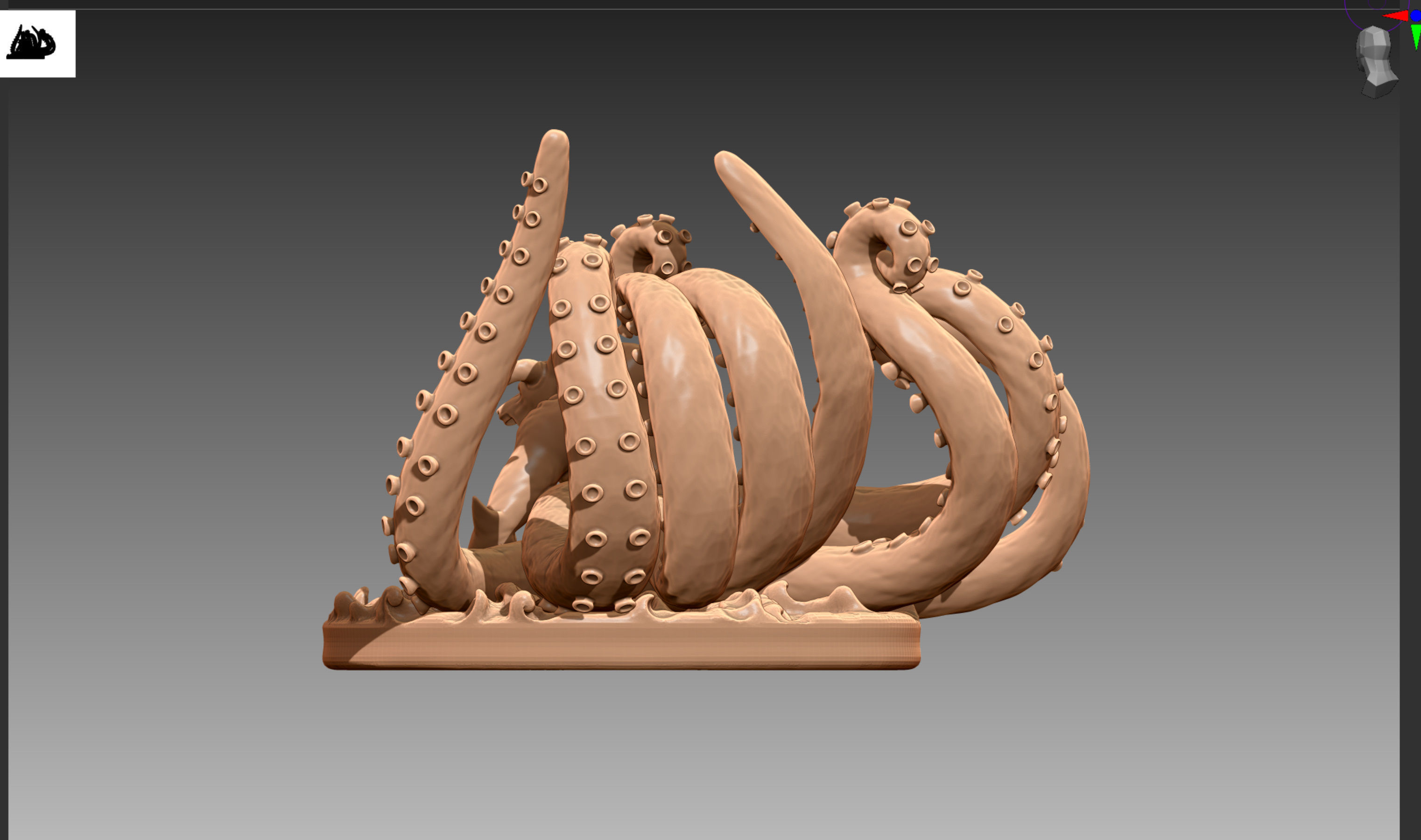 Eight-tails Hachibi Gyuki OBJ and STL 3D model 3D printable | CGTrader